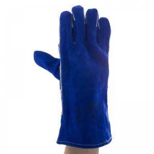 Premium Blue Welder Gauntlets WGB - SafetyGloves.co.uk